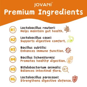 jovani Probiotics for Dogs - Digestive Enzymes for Gut Flora, Digestive Health, Diarrhea & Bowel Support - Dog Supplement Soft Chew for Pet Immune System - Chicken Flavor - Contains 200 Soft Chews