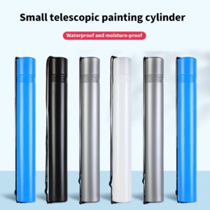 Meiliyizu Telescopic Document Storage Tube, Telescoping Poster Tube Extendable Poster Tube with Strap, Telescoping Art Transport Tube for Document Poster Drawing, Blue