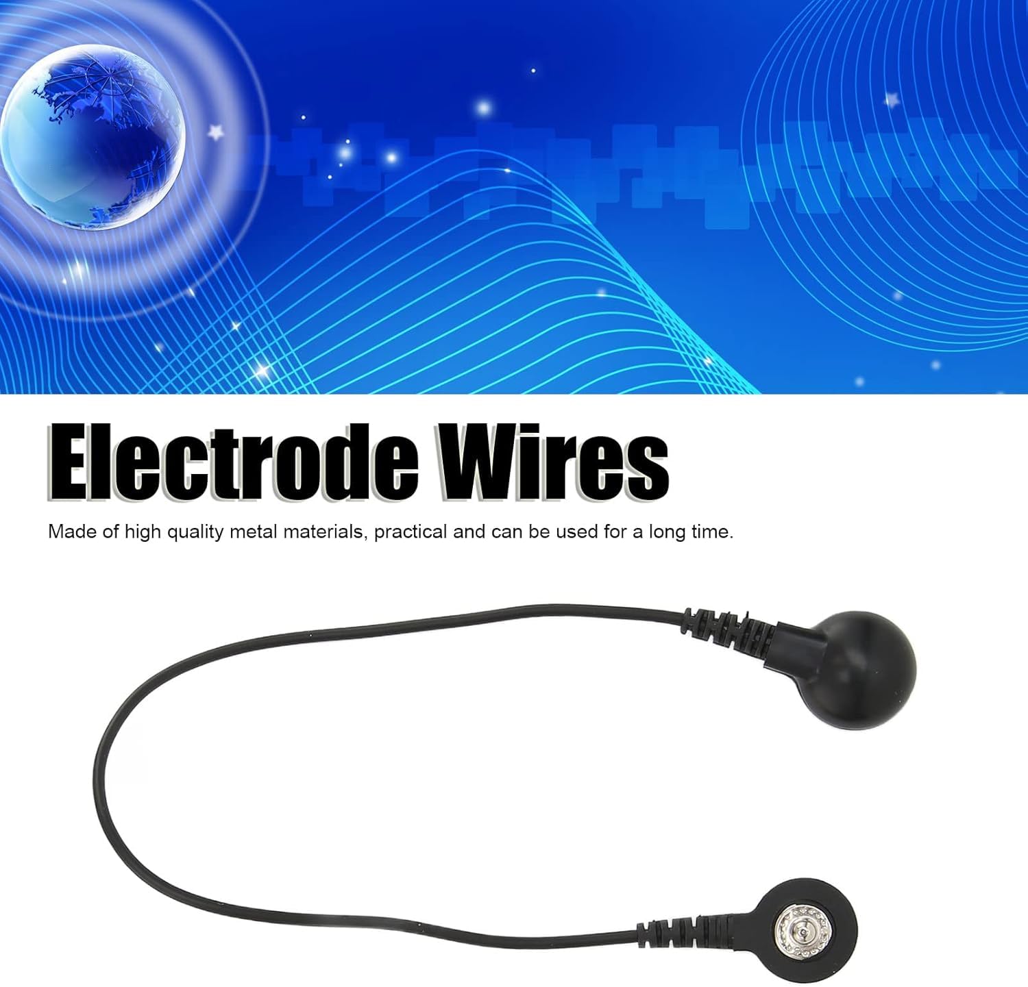 3.5mm Tens leadss Wires, Tens leadss Electrode Wires Tens Replacement Electrode Wires Leads Tens Cables Standard Connection Snap Cable for Digital Device for Electrode Leads Massager Machine