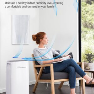 Hansabenne 70-Pints Dehumidifier for Basements - 4500 Sq. Ft. Compact Dehumidifier with Auto or Manual Drainage- Compact Dehumidifier with Intelligent Humidity Control | Auto Defrost | Dry Clothes