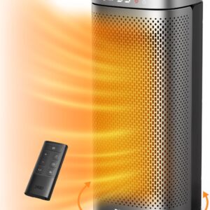 Dreo Space Heaters for Indoor Use, 16 Inch Fast Heating Portable Heaters with Remote, 12H Timer, 70° Oscillation, Overheat Protection, Safety Heat, Large PTC Ceramic Electric for Bedroom Home Office