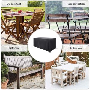 Patio Furniture Covers - 43.3x35.4x27.6 inch(LxWxH) 420D Waterproof Outdoor Furniture Cover, Windproof Coffee Table Cover with Adjustable Drawstring for Courtyard, Balcony and Terrace Furniture