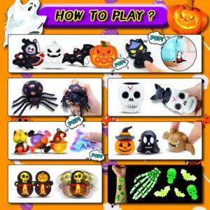 586 PCS Halloween Party Favors for Kids, Bulk Halloween Toys for Trick or Treat Non Candy Fillers Classroom Prizes Halloween Goodie Bags Stuffers Treasure Box Toys Gifts for Kids Party Supplies