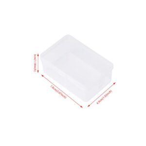 Happyaer Storage Box Rectangular Plastic Transparent Storage Box Jewelry Beads Container Organizer