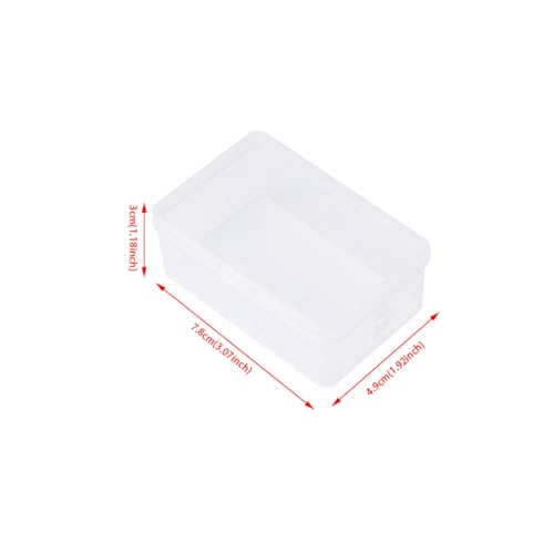 Happyaer Storage Box Rectangular Plastic Transparent Storage Box Jewelry Beads Container Organizer