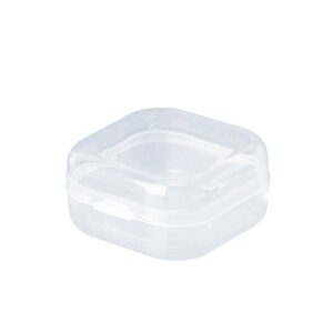 Happyaer Storage Box Square Transparent Plastic Jewelry Storage Boxes Beads Crafts for Case Container, 9x9x2.5cm