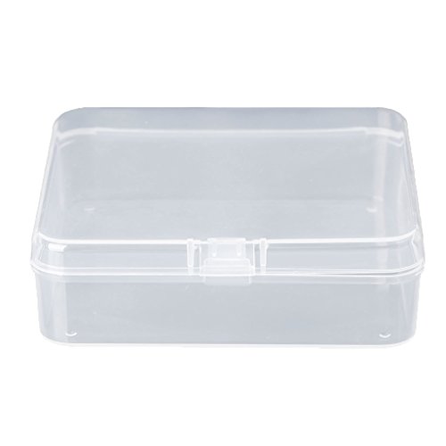 Happyaer Storage Box Square Transparent Plastic Jewelry Storage Boxes Beads Crafts for Case Container, 9x9x2.5cm