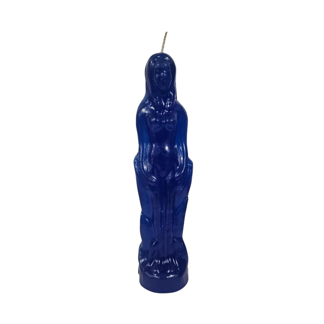 Woman Blue Figure Candle 8'