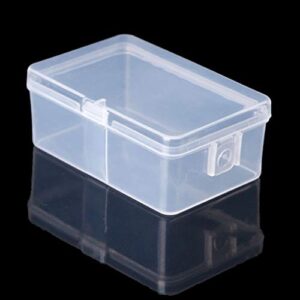 Happyaer Storage Box Rectangular Plastic Transparent Storage Box Jewelry Beads Container Organizer