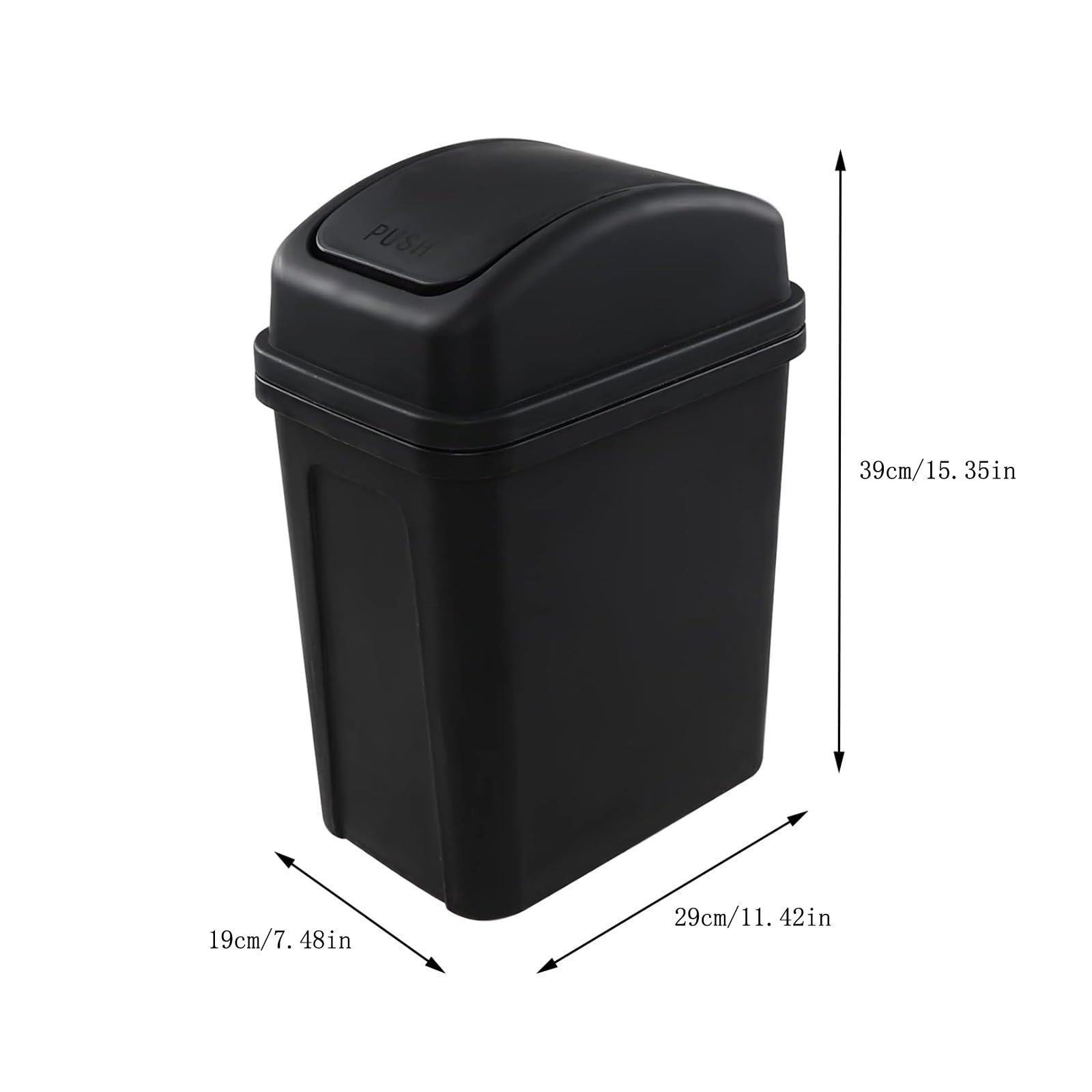 Outdoor Trash Can for Patio ,5.5 Gallons, Plastic Garbage Can with Lid, Waste Basket,trash Bin,garbage Bin ,dog Proof Trash Can for Outdoor, Living Room, Kitchen, Office, Bathroom, Bedroom, Dorm