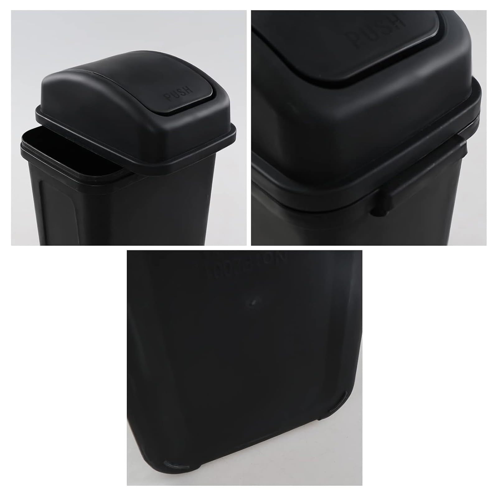 Outdoor Trash Can for Patio ,5.5 Gallons, Plastic Garbage Can with Lid, Waste Basket,trash Bin,garbage Bin ,dog Proof Trash Can for Outdoor, Living Room, Kitchen, Office, Bathroom, Bedroom, Dorm