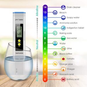 PH Meter, Digital PH Meter, PH Meter for Water, PH Tester 0.01 PH High Accuracy Water Quality Tester with 0-14 PH Measurement Range, PH Meter for Household Drinking Water, Aquarium, Swimming Pool, Spa