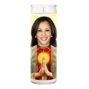 kamala celebrity candles - unique gift - votive glass jar white candle - handmade soy wax candle - unique novelty gift 2024