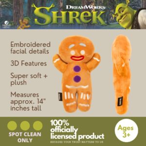 Franco Shrek The Gingerbread Man Holiday & Christmas Bedding Super Soft Plush Cuddle Pillow Buddy, (Officially Licensed Product)