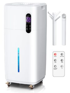 petsaint 26l/5.7gal humidifier for large room up to 3000 ft², 6-core atomization, 2000 ml/h mist output, remote control and 6 mist level, ultrasonic cool mist humidifiers for bedroom whole house