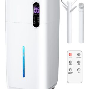 Petsaint 26L/5.7Gal Humidifier for Large Room Up to 3000 ft², 6-core atomization, 2000 mL/h Mist Output, Remote Control and 6 Mist Level, Ultrasonic Cool Mist Humidifiers for Bedroom Whole House