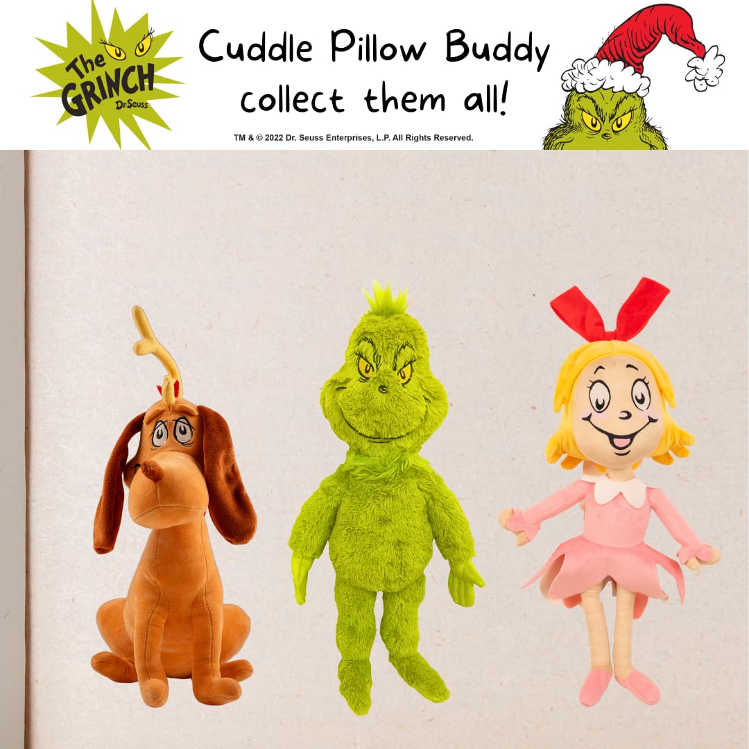 Franco Dr. Seuss The Grinch Cindy Lou Holiday & Christmas Bedding Super Soft Plush Cuddle Pillow Buddy, (Officially Licensed Product)