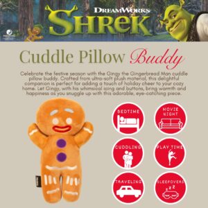 Franco Shrek The Gingerbread Man Holiday & Christmas Bedding Super Soft Plush Cuddle Pillow Buddy, (Officially Licensed Product)