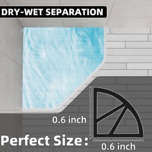 39" Collapsible Shower Threshold Water Dam Barrier,Walk in Shower Splash Guard for Bathtub,Shower Edge Water Stopper for Wet & Dry Separation,Shower Door Water Blocker in Bathroom Kitchen,Transparent