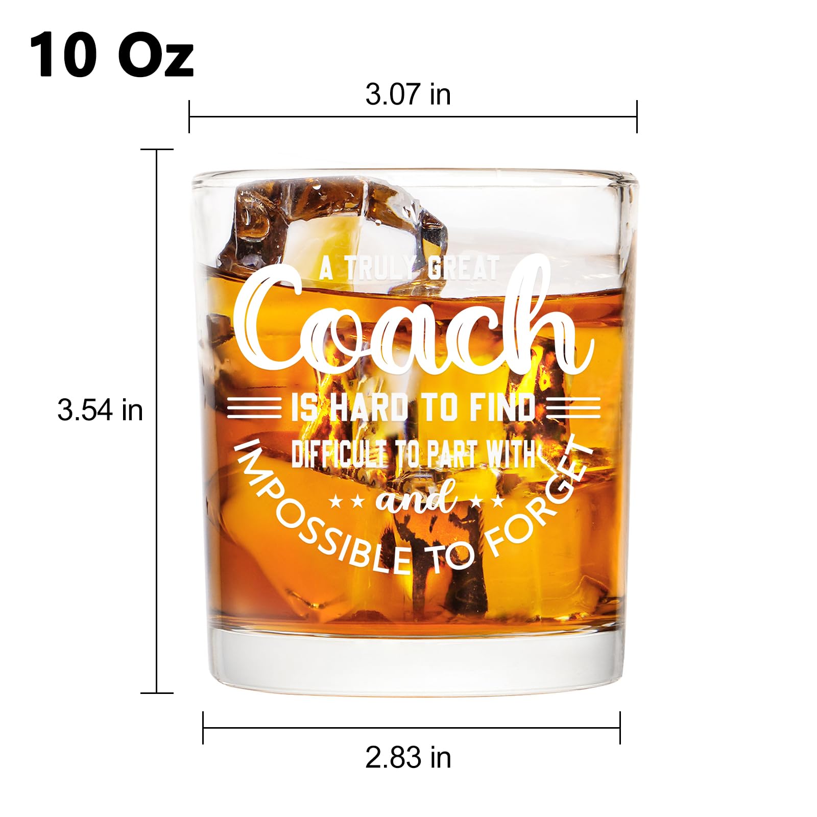 Futtumy Great Coach Whiskey Glass, Coach Gifts for Men, Basketball Coach Gifts, Baseball Coach Gifts, Best Coach Gifts for Soccer Softball Volleyball, Coach Gift for Christmas Birthday