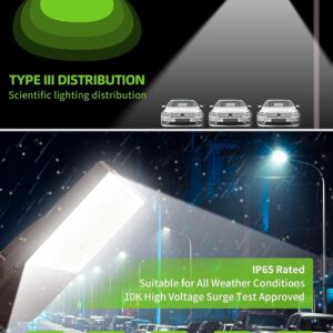 9 Pack 480V 150W LED Parking Lot Light,UL DLC Listed Commercial 22500LM LED Shoebox Pole Lights Slip Fit Mount Flood Lights 5000K IP65 Outdoor Area Sport Court Street Road Lighting AC 277-480V