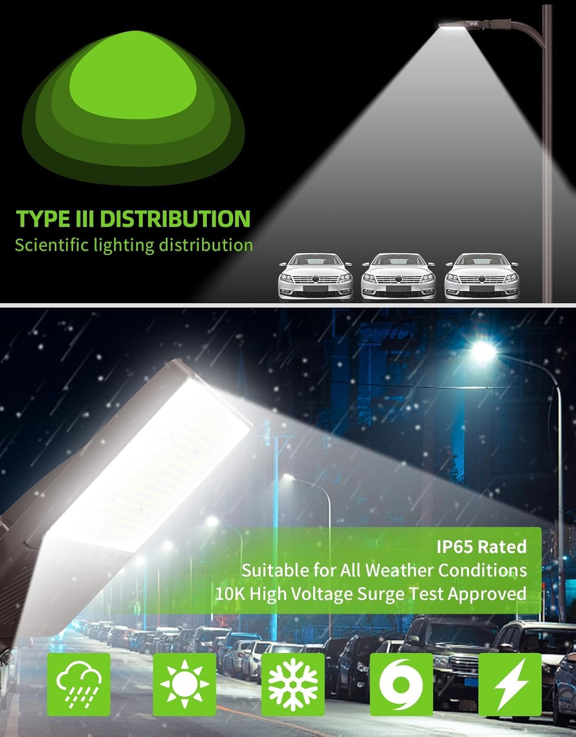 9 Pack 480V 150W LED Parking Lot Light,UL DLC Listed Commercial 22500LM LED Shoebox Pole Lights Slip Fit Mount Flood Lights 5000K IP65 Outdoor Area Sport Court Street Road Lighting AC 277-480V