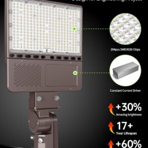 9 Pack 480V 150W LED Parking Lot Light,UL DLC Listed Commercial 22500LM LED Shoebox Pole Lights Slip Fit Mount Flood Lights 5000K IP65 Outdoor Area Sport Court Street Road Lighting AC 277-480V