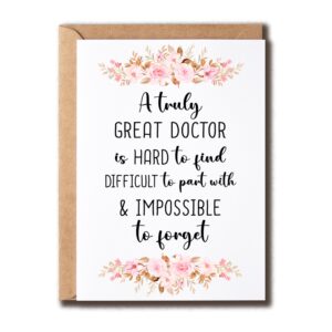 smhgifts a truly great doctor is hard to find - appreciation card - retirement card for doctor - leaving card - doctor card - greeting card for him her