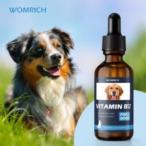 Vitamin B12 for Dogs | Methylcobalamin Supplement | Boosts Red Blood Cell Formation, Energy, Nervous System & Appetite | 2 fl oz Dropper | Vitamin Supplement for Dogs