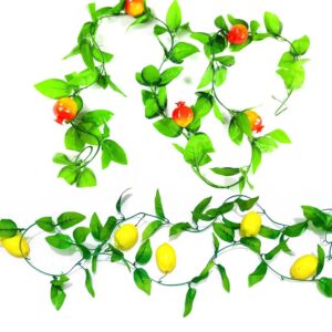 sukkot decorations etrog sukkah decoration rope, pomegranate fruits garland, indoor/outdoor decor for jewish sukkot holiday