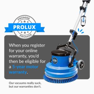 Prolux Core Heavy Duty Single Pad Commercial Polisher, Floor Buffer Machine, Scrubber, 15 Inch Commercial Duty w/ Hard Brush Only