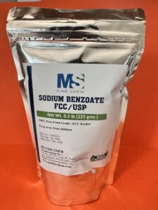 ms finechem sodium benzoate 100% purity food grade preservative additive - 0.5 lb