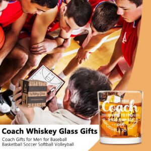 Futtumy Great Coach Whiskey Glass, Coach Gifts for Men, Basketball Coach Gifts, Baseball Coach Gifts, Best Coach Gifts for Soccer Softball Volleyball, Coach Gift for Christmas Birthday