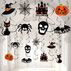 halloween hanging swirl decorations with spider pumpkin sign for halloween party decorations halloween party supplies decorations indoor outdoor party office decor supplies