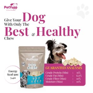 PetYupp Water Buffalo Cheek Chips Dog Chew - 1 lb - 100% Natural Dog Treats - for Small, Medium & Large Dog, High-Protein & Low-Fat Dog Treats, Promotes Dental Health - Non-GMO & No Additives