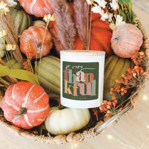 Simply Said, INC Thanksgiving Fall Candle, So Very Thankful, Apple Cider Scented 2 Wick 11 oz Premium Soy Candle, Hand Poured in USA, CDL1446