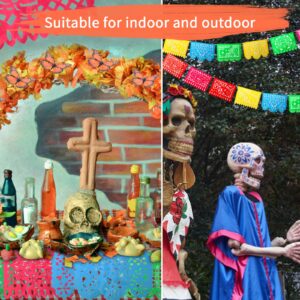 Mexican Party Banner Artificial Monarch Butterfly Plastic Day of The Dead Papel Picado and Halloween Fake 3D Monarch Butterfly for Mexican Party Day of The Dead Party Favors