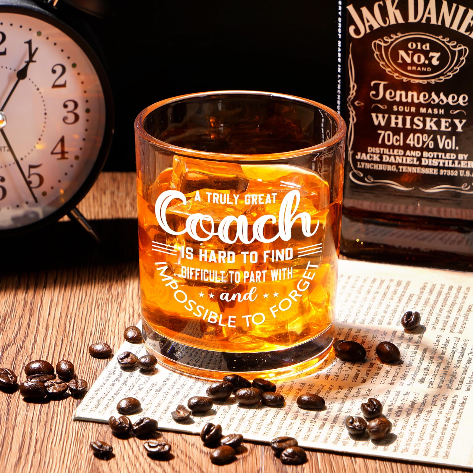 Futtumy Great Coach Whiskey Glass, Coach Gifts for Men, Basketball Coach Gifts, Baseball Coach Gifts, Best Coach Gifts for Soccer Softball Volleyball, Coach Gift for Christmas Birthday