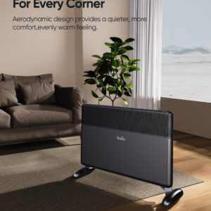 Ballu Convection Panel Space Heater,Whole Room Electric Space Heater Indoor with Program Thermostat,Wifi App,Portable Standing Wall Mount,Heater Indoor Use Large Room,Work with Alexa