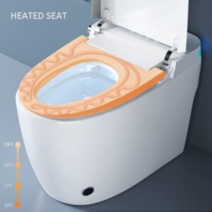 Smart Bidet Toilet for Bathrooms One Piece Toilet With Heated Seat,Foot/Auto Sensor, Dual Flush, Tankless, 1.28 GPF, Nightlight, White