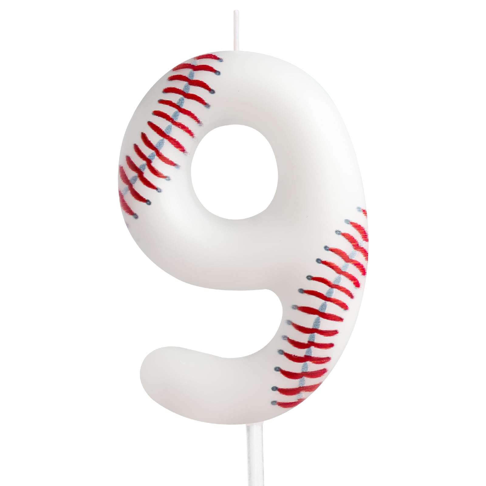 ZHIHUI Birthday Candle, Baseball Birthday Number Candles, Baseball Themed Candle Cake Topper for Boys Girls Kids Birthday Cake Topper Reunions Theme Party Supplies (Number 9)