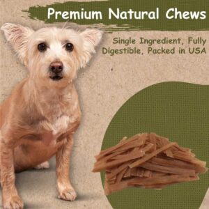 Top Dog Chews - Flat Turkey Tendons for Dogs, 10 OZ, Made in The USA, 100% Natural Chew Treats for Dental Care and Stress Relief, Puppy Training Treats for All Breeds