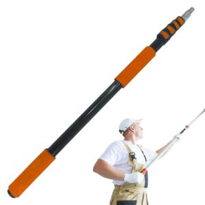 telescopic extension pole, reach to 26ft extendable pole multi-purpose 5-20ft lightweight, sturdy with universal twist-on metal tip telescoping pole for dusting painting window cleaning