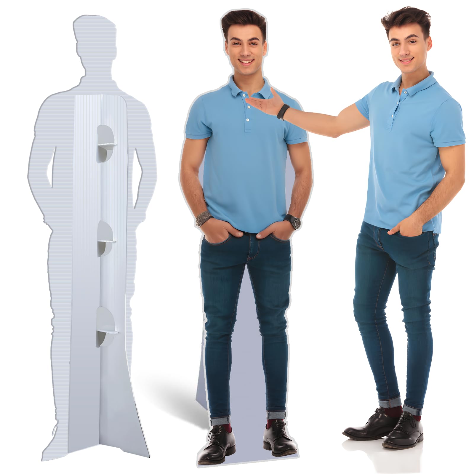 DP BOUTIQUE Custom Life Size Cardboard Cutout, Personalized Life-Size Stand-up Cutouts, Upload Your Photo, Up to 8 ft, 8 Sizes Optional for Birthday, Party and Events