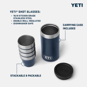 YETI Shot Glasses with Carrying Case, Set of 4, Black