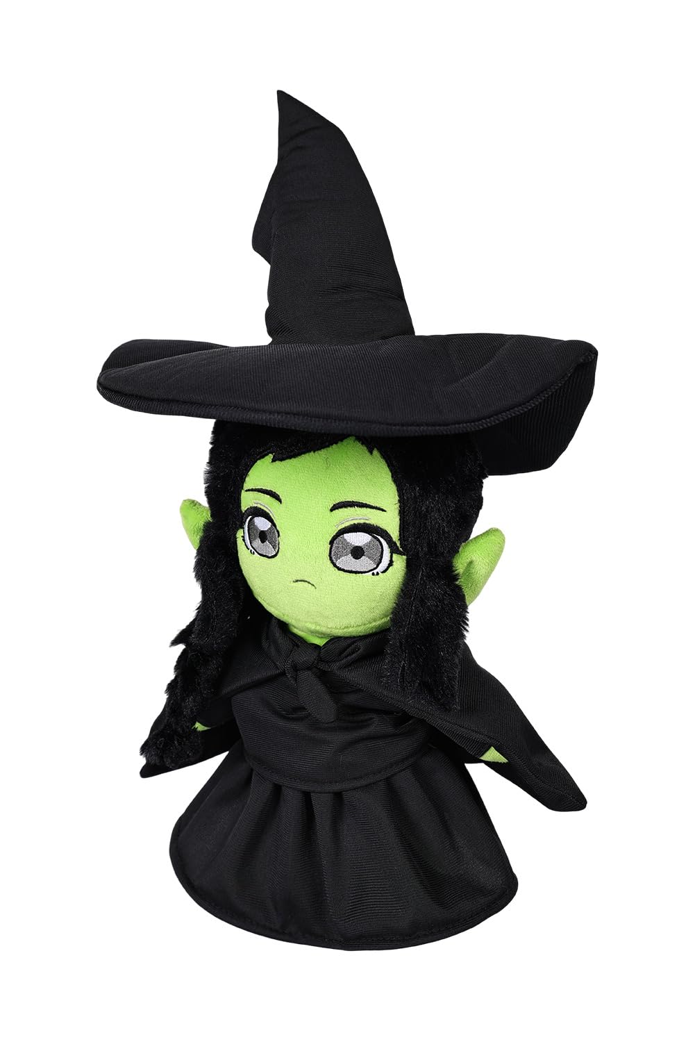 Pacreck Witch Plush Doll Stuffed Animal Witch Wizard Plushies Toy Cute Soft Christmas Pillow Birthday Party Gifts 16.5in (Black)