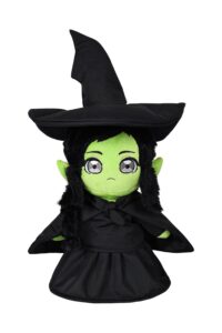 pacreck witch plush doll stuffed animal witch wizard plushies toy cute soft christmas pillow birthday party gifts 16.5in (black)