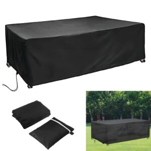 patio furniture set covers waterproof, 63x39x16inch/lxwxh heavy duty outdoor furniture cover waterproof, garden dining table chair set cover outside rectangular outdoor couch cover