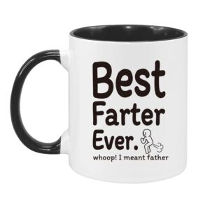 silkwishes best dad ever mug-funny dad gifts-dad birthday gifts-ceramic best dad coffee cup-dad christmas gifts,father's day gifts(white,11oz)