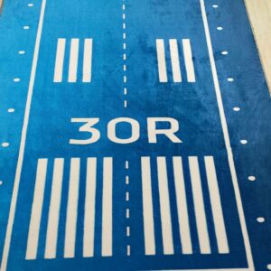 Generic Runway Rug,Track Rug,Aircraft Rug,Aviation Carpet,Airport Rug,Plane Rug,Runway Area Rug,Floor Area Rug,Racing Track Rug,Road Pattern Rugs RM1205.0 60x100Cm//23x39 inch